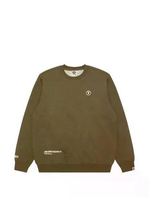 AAPE BY *A BATHING APE Now Moonface Logo-patch Sweatshirt - Green