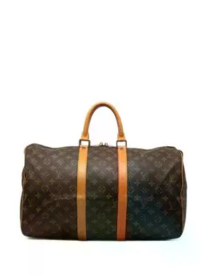 LOUIS VUITTON Louis Vuitton Monogram Keepall 45 Travel Bag Brown