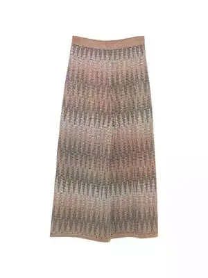 D.exterior Geometric-pattern Metallic-effect Trousers - Neutrals