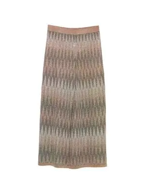 D.exterior Geometric-pattern Metallic-effect Trousers