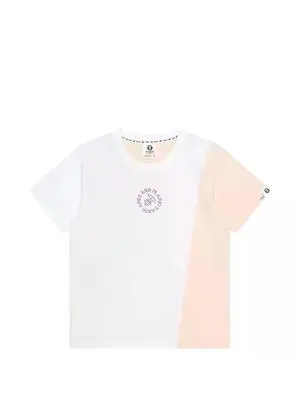 AAPE BY *A BATHING APE Moonface Embossed Panelled T-shirt - White