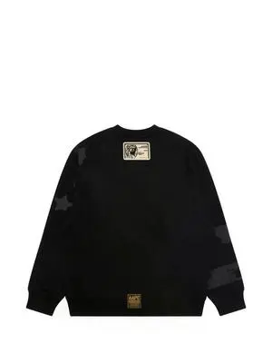 AAPE BY *A BATHING APE Aapeunvs Embroidered Sweatshirt - Black