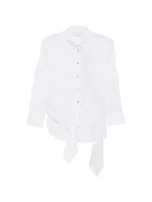I BLUES Tie-waist Button-down Shirt