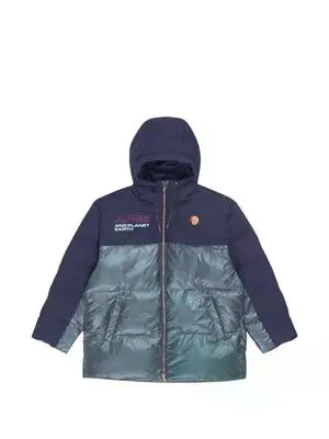 AAPE BY *A BATHING APE Moonface Panelled Down Jacket - Blue