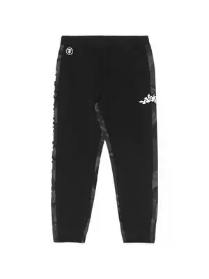 AAPE BY *A BATHING APE Moonface Camouflage-print Panelled Track Pants - Black