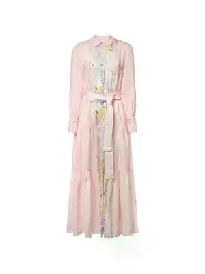 MC2 SAINT BARTH Floral Print Tiered Maxi Dress