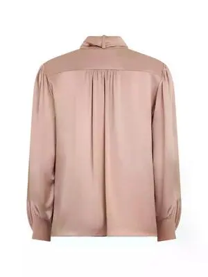 Alberta Ferretti Tie-neck Satin Blouse