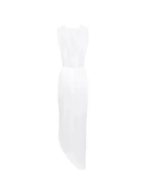 A.W.A.K.E. Mode Pleated Bib-front Midi Dress