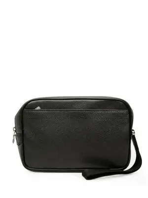 LOUIS VUITTON 2004 Taiga Pochette Kaluga Clutch Bag - Black