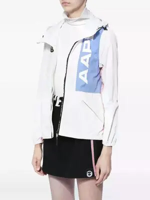 AAPE BY *A BATHING APE Paneled Hooded Jacket - White