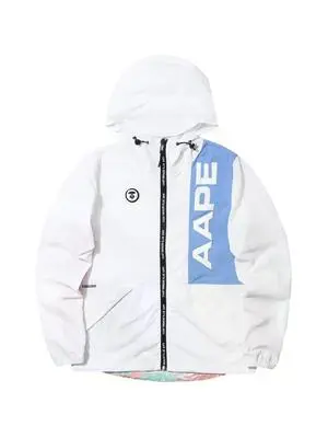 AAPE BY *A BATHING APE Paneled Hooded Jacket - White