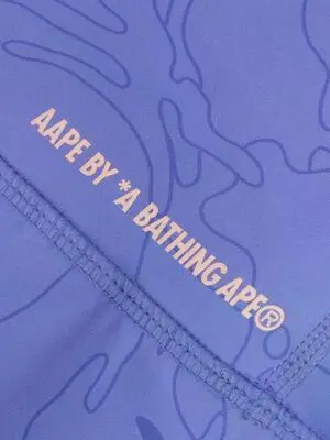AAPE BY *A BATHING APE Moonface Pattern High-waisted Biker Shorts