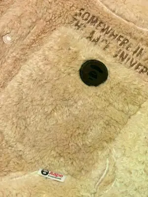 AAPE BY *A BATHING APE Moonface Fleece-texture Shirt Jacket