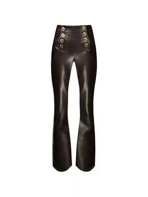 VIOLANTE NESSI Matisse Snake-effect Trousers - Brown