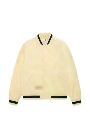 AAPE BY *A BATHING APE Bomber Jacket With Striped Collar, Hem, And Cuffs
