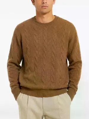 AMI Paris Cable-knit Crew-neck Jumper