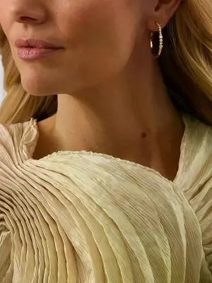 SARA WEINSTOCK Flexion Diamond Hoop Earrings