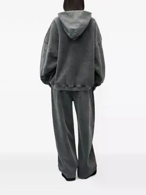 Alexander Wang Mid-rise Sweatpants With All-over Hotfix Embellishment