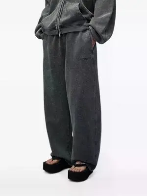 Alexander Wang Mid-rise Sweatpants With All-over Hotfix Embellishment