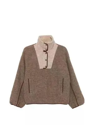 SESSUN Contrast Panel Press-stud Jacket