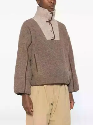 SESSUN Contrast Panel Press-stud Jacket