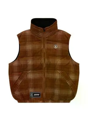 AAPE BY *A BATHING APE Moonface Logo Check Vest