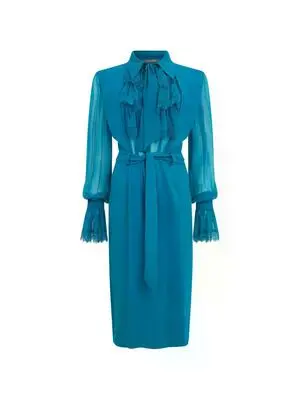 Alberta Ferretti Ruffled Midi Dress
