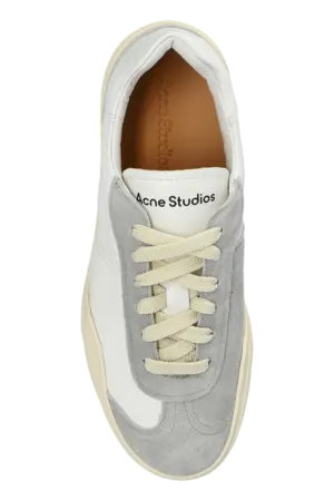 Acne Studios Paneled Suede And Leather Sneakers - Grey