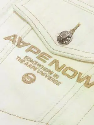 AAPE BY *A BATHING APE Moonface Embroidered Denim Jacket