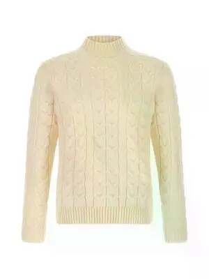 ZANONE Braided-knit Mock Neck Sweater - Neutrals