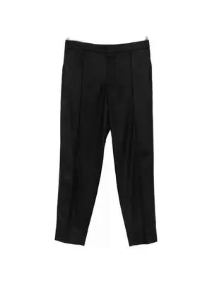 Zegna Elasticated-waistband Pressed-crease Trousers - Black