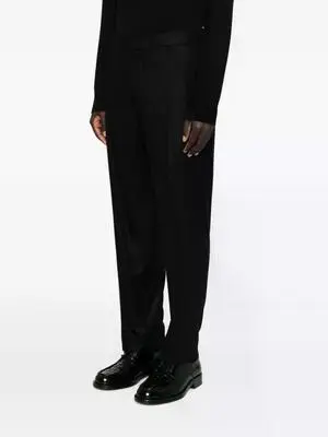 Zegna Elasticated-waistband Pressed-crease Trousers