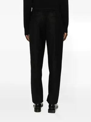 Zegna Elasticated-waistband Pressed-crease Trousers