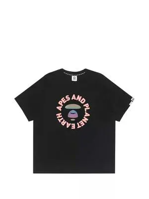 AAPE BY *A BATHING APE Moonface-print T-shirt - Black