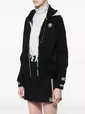 AAPE BY *A BATHING APE Logo-patch Zip-up Hoodie