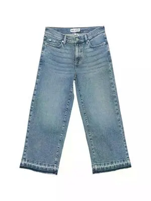 Dkny Wide-leg Jeans With Raw Hem - Blue