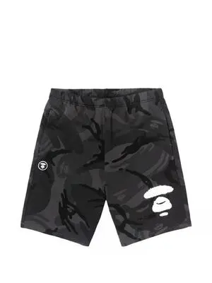 AAPE BY *A BATHING APE Moonface Camo-print Shorts - Black
