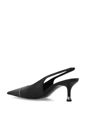 Alexander Wang Leather Pointed Toe Slingback Kitten Heel Shoes