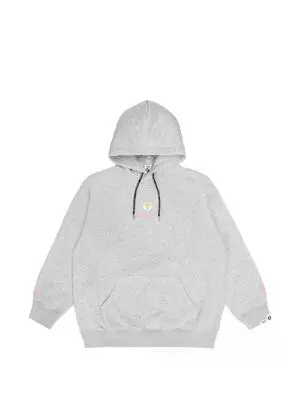 AAPE BY *A BATHING APE Moonface Graphic-print Hoodie - Grey