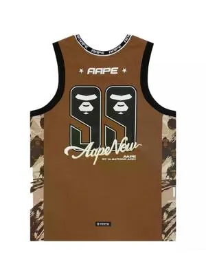 AAPE BY *A BATHING APE Moonface Camouflage-panel Tank Top