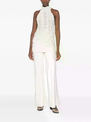 Ermanno Scervino Lace-trim Halterneck Tank Top