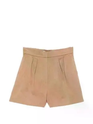 Max Mara Pleated Camel-hair Shorts - Neutrals