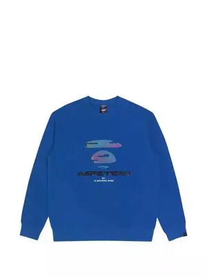 AAPE BY *A BATHING APE Moonface Gradient Graphic Sweatshirt - Blue