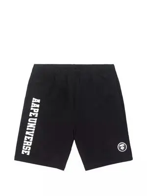 AAPE BY *A BATHING APE Moonface Camo-patch Shorts - Black