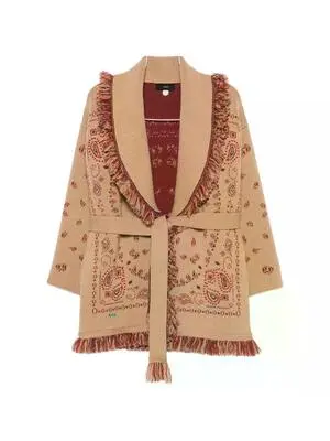 Alanui Bandana Print Cardigan - Neutrals