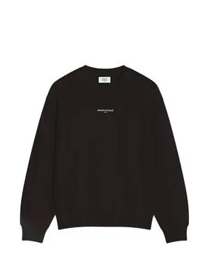 Maison Kitsuné Logo-print Cotton Sweatshirt - Black