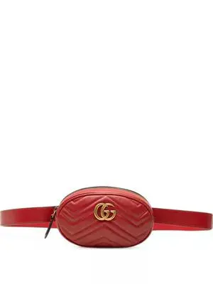 GUCCI 2016-2026 Gg Marmont Matelasse Calfskin Belt Bag