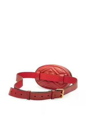 Gucci Gg Marmont Matelassé Belt Bag - Red