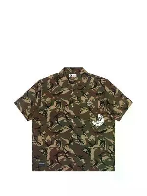 AAPE BY *A BATHING APE Moonface Camouflage-print Shirt - Green