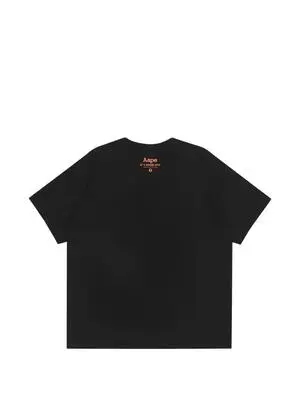 AAPE BY *A BATHING APE Moonface Graphic-print T-shirt - Black